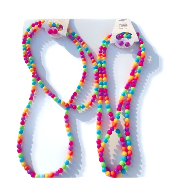 Vintage | Accessories | Vintage 2 Candy Color Necklace Sets Kidcore ...